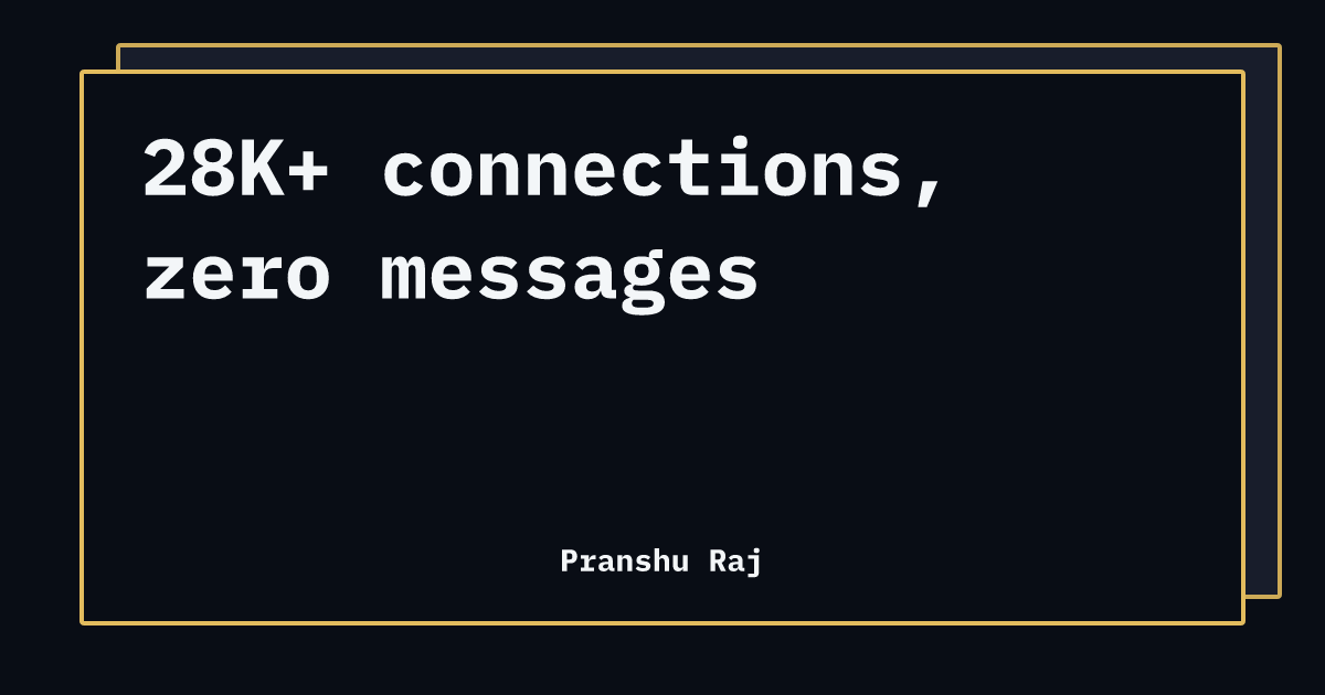 28K+ connections, zero messages | Pranshu Raj - blog on backend systems ...